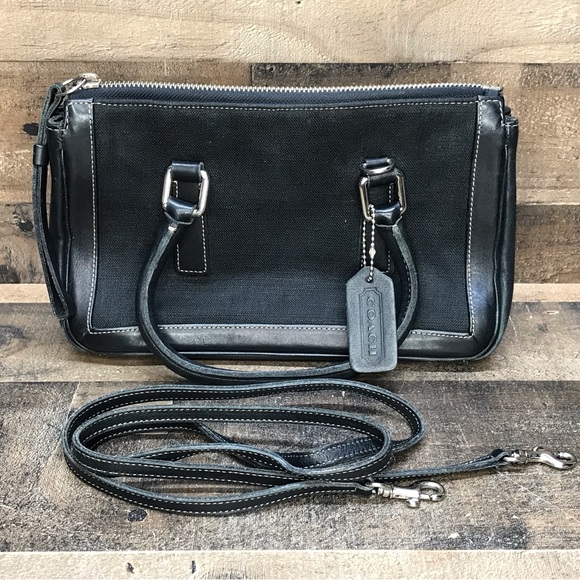 Coach | Bags | Vintage 9436 Coach Bag Bonnies Legacy Mp9436 Black Linen ...